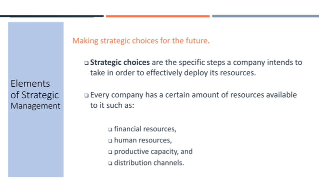 Lesson 3 elements of strategic management | PPT