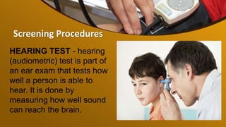 Health Appraisal Procedures | PPTX