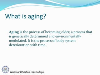 Lesson 3 health the art of aging | PPTX