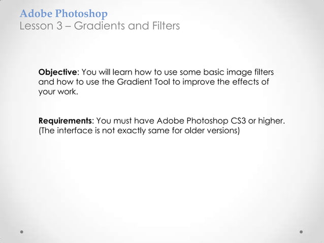 Photoshop Lesson 3 | PPTX