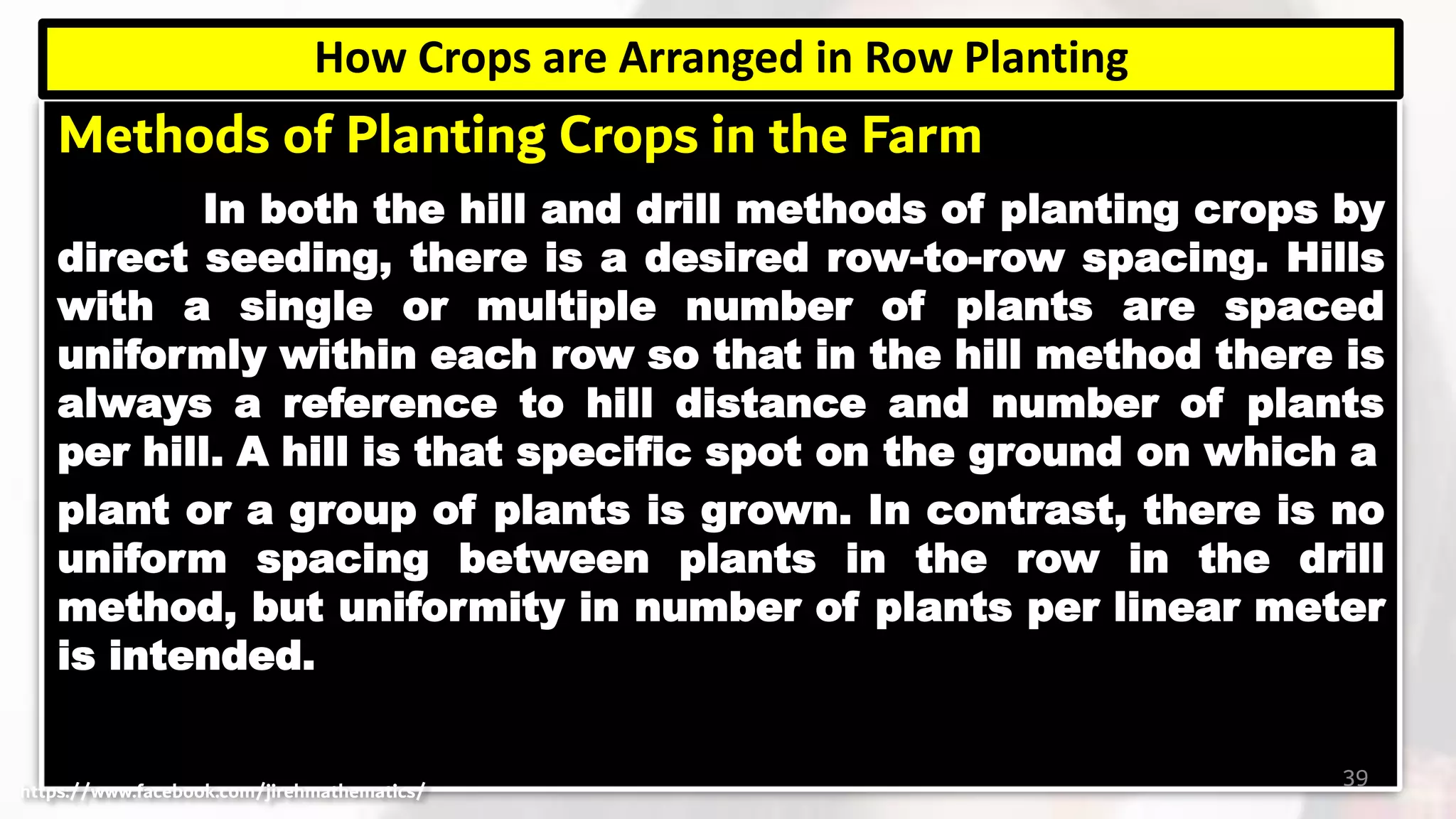 Agri-Crop Production - Lesson 3 interpret plans and drawings | PDF