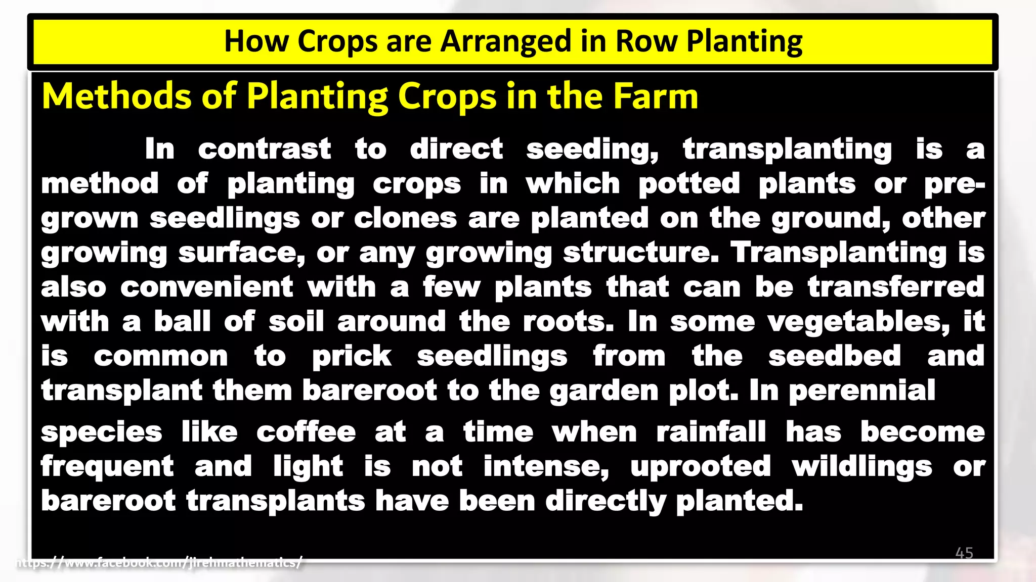 Agri-Crop Production - Lesson 3 interpret plans and drawings | PDF