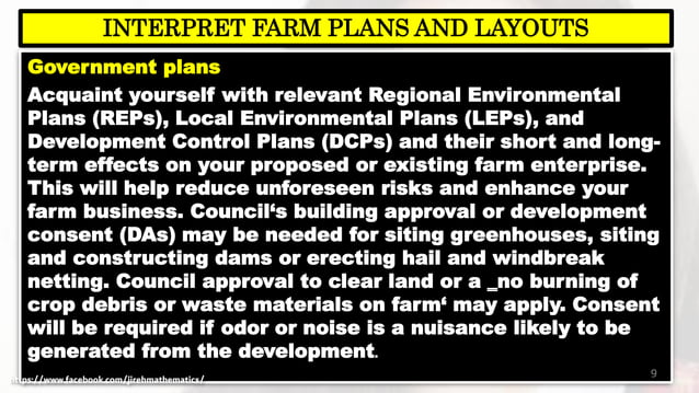 Agri-Crop Production - Lesson 3 interpret plans and drawings | PDF