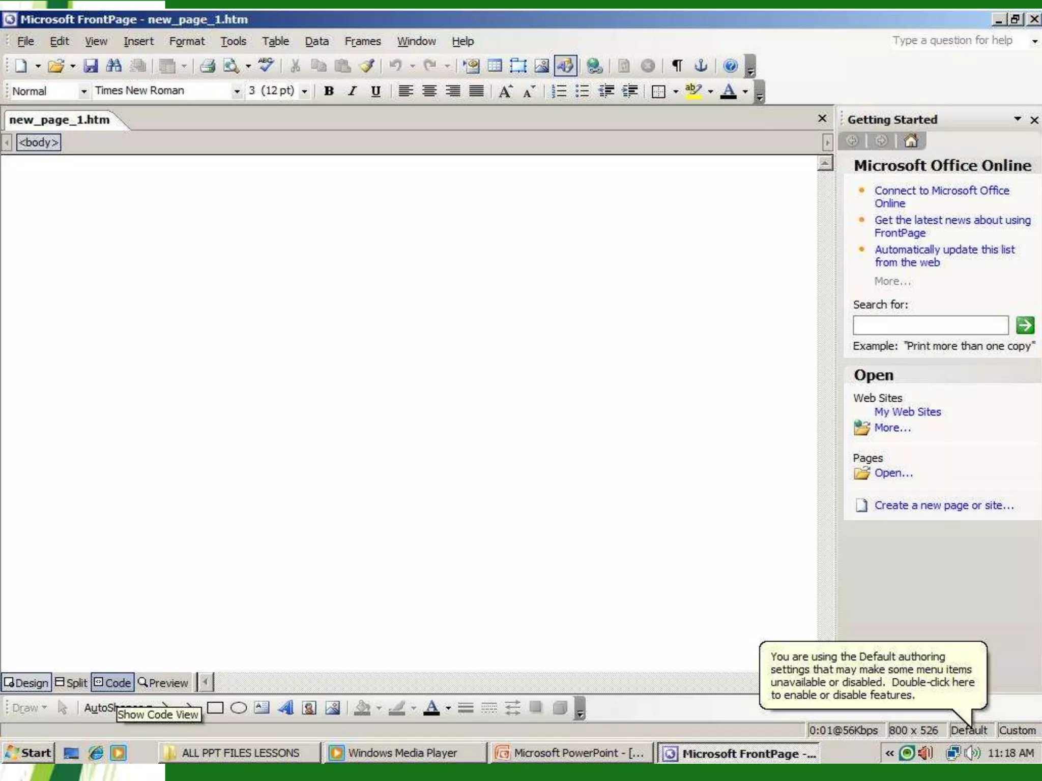 Introduction, features and environment of ms front page 2003 | PPTX
