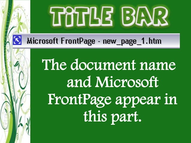Introduction, features and environment of ms front page 2003 | PPTX ...