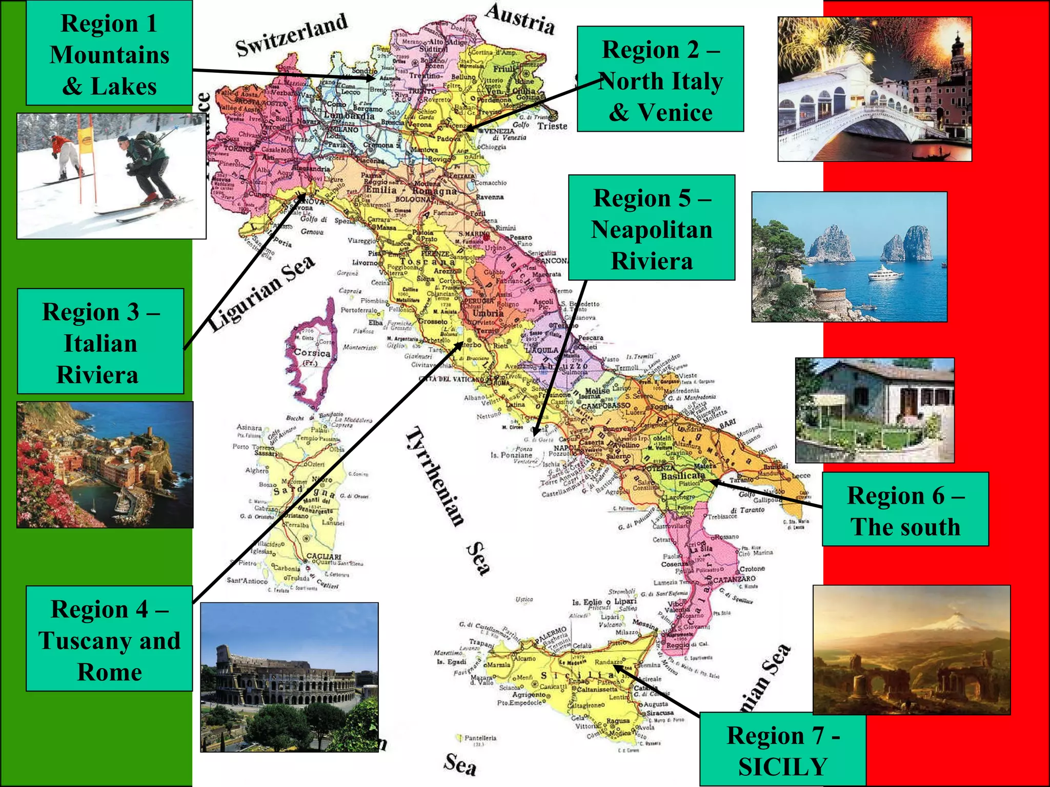 Lesson 3 Italy – The Seven Regions | PPT | Europe Travel | Travel Locations