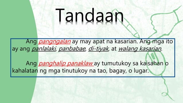 Lesson 3 kasarian ng pangngalan at panghalip panaklaw | PPTX