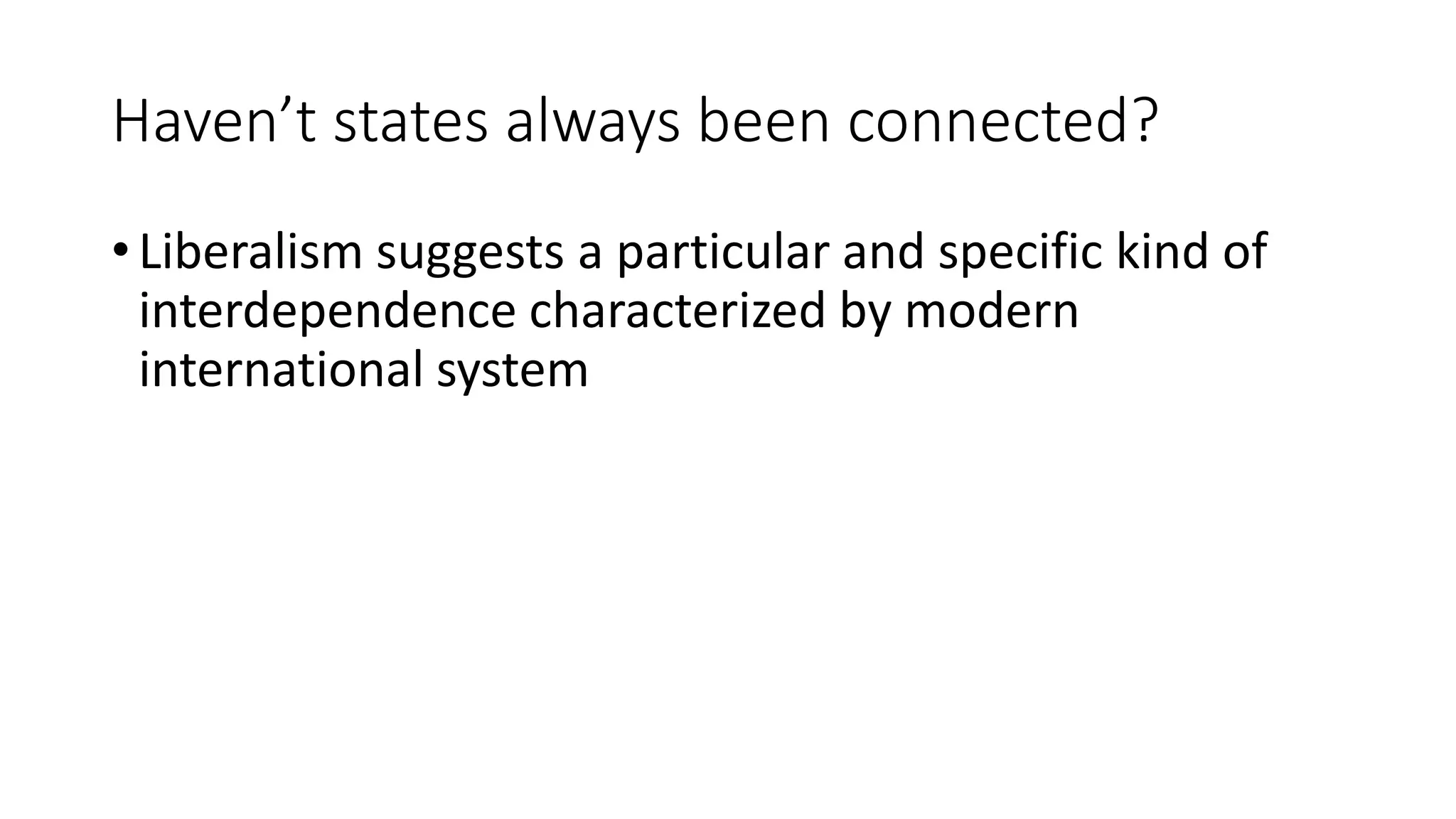 Liberalism in International Relations | PPTX