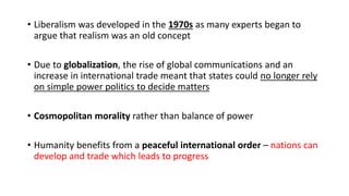 Liberalism in International Relations | PPTX