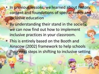 Lesson 3 Making Schools Inclusive.pptx | Special Needs Kids | Parenting