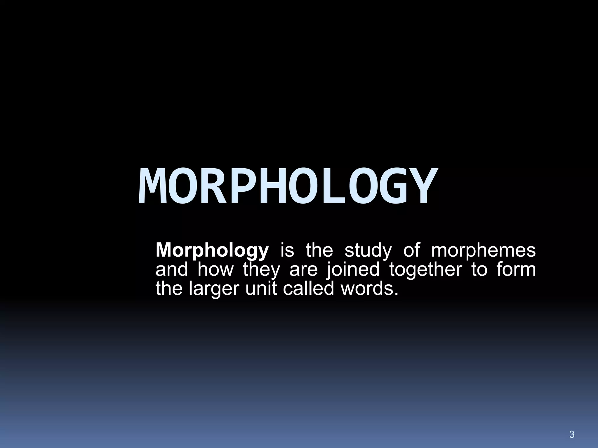 Morphology | PPT