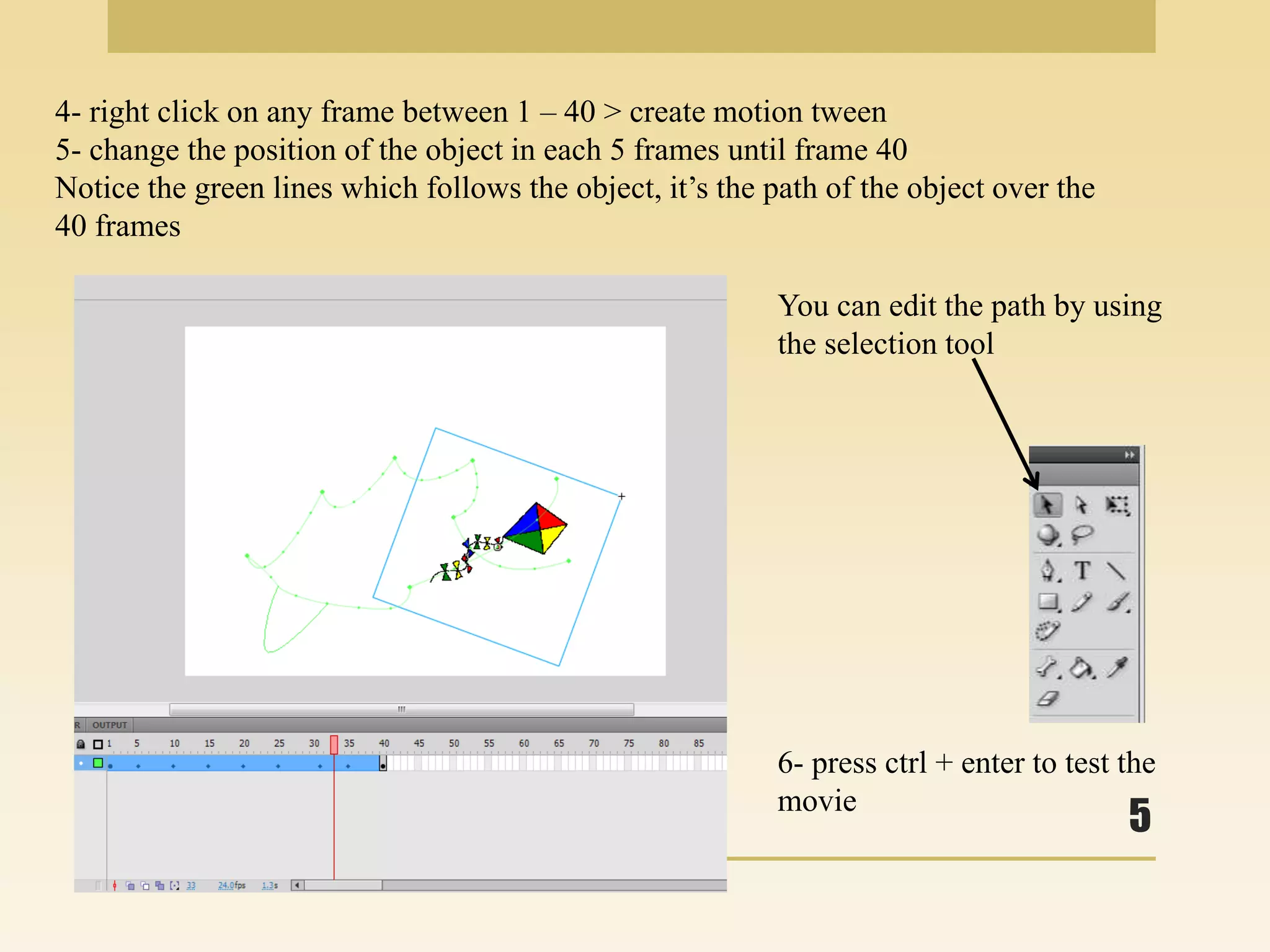 Lesson 3 motion tween | PPTX