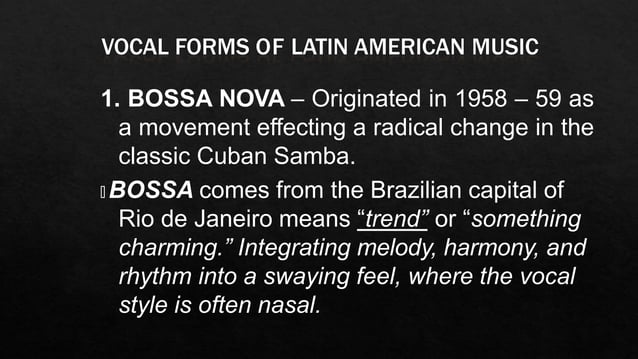 LESSON 3 MUSIC OF LATIN AMERICA.pptx | World/International Music | Music