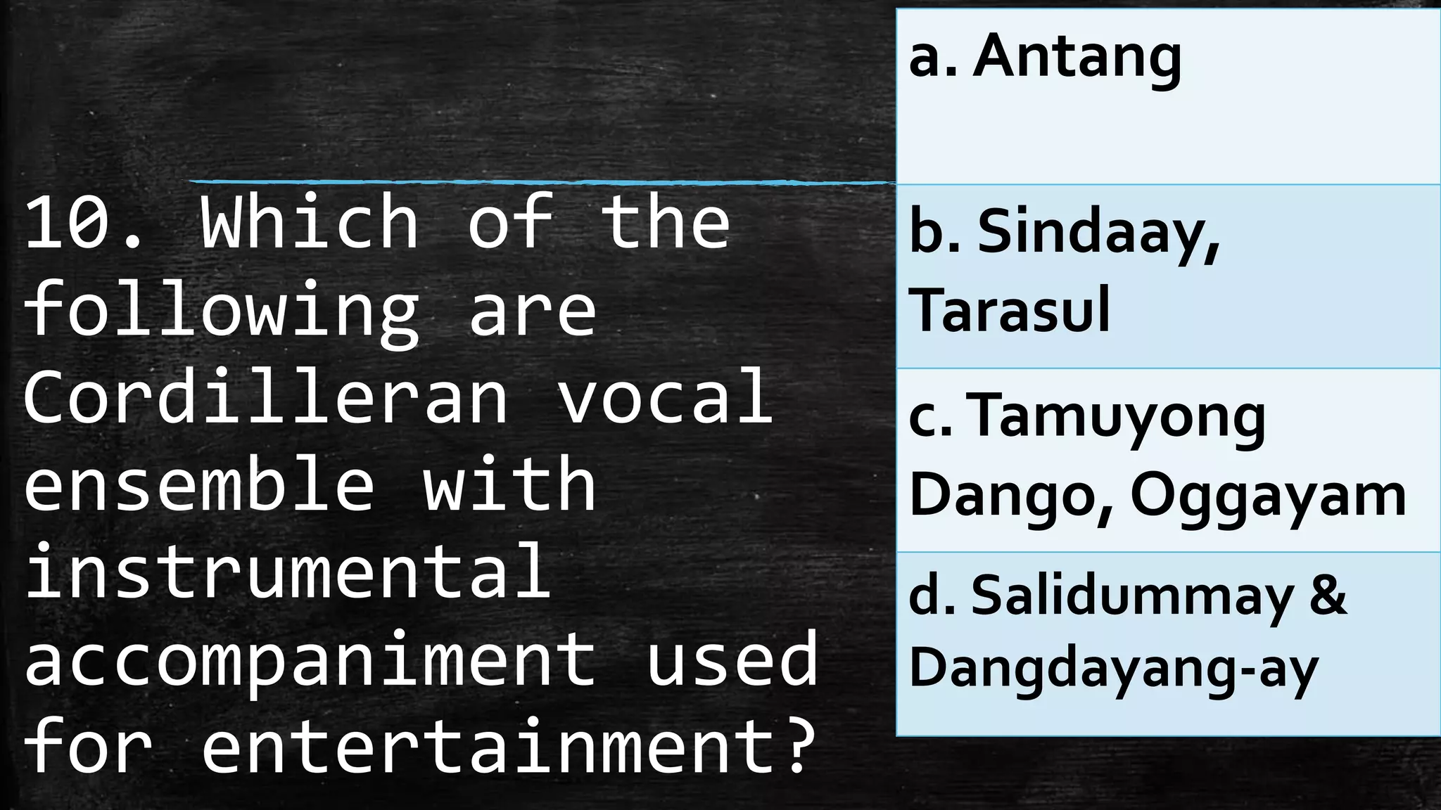 Music Education 7 2nd Quaretr Lesson 3 music of palawan | PPTX