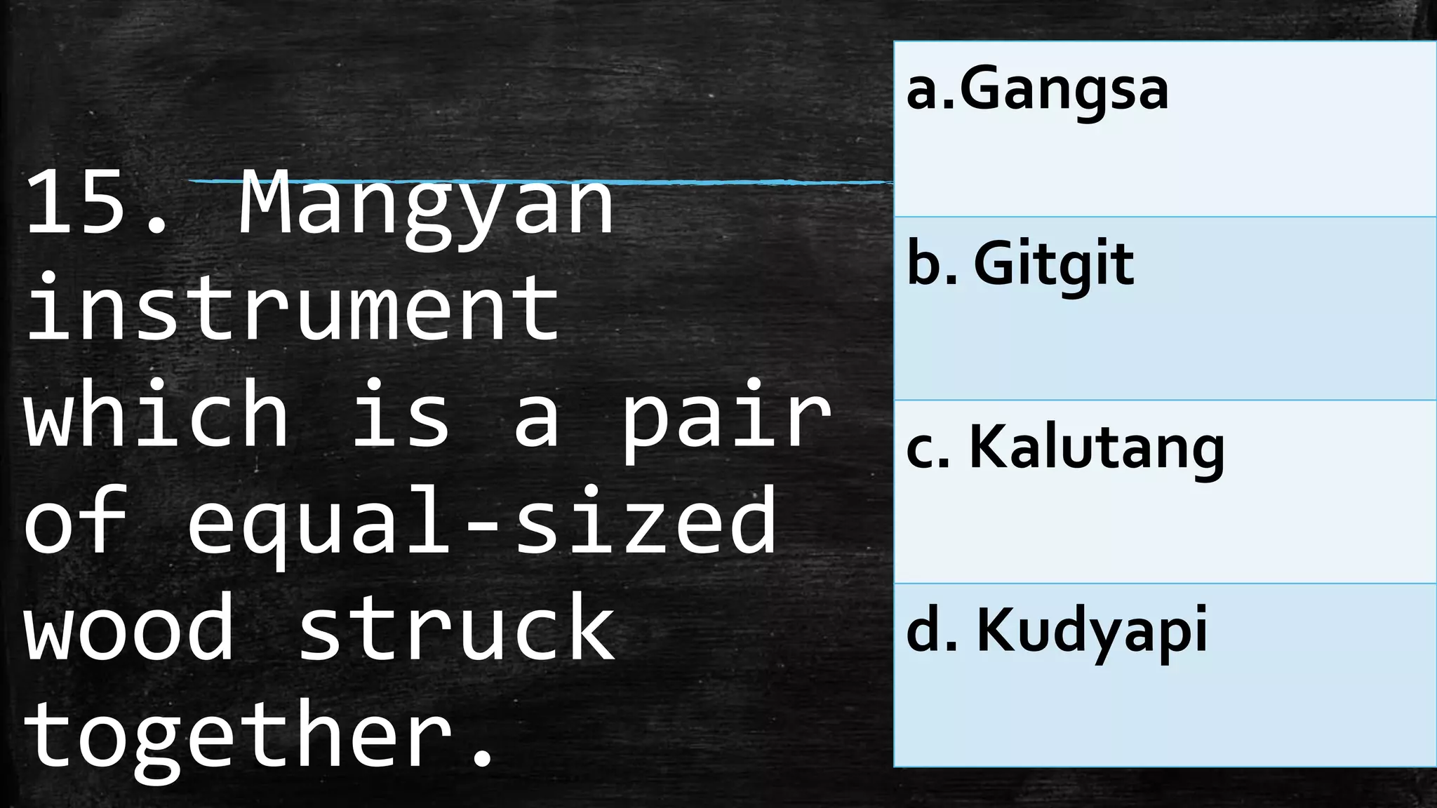 Music Education 7 2nd Quaretr Lesson 3 music of palawan | PPTX