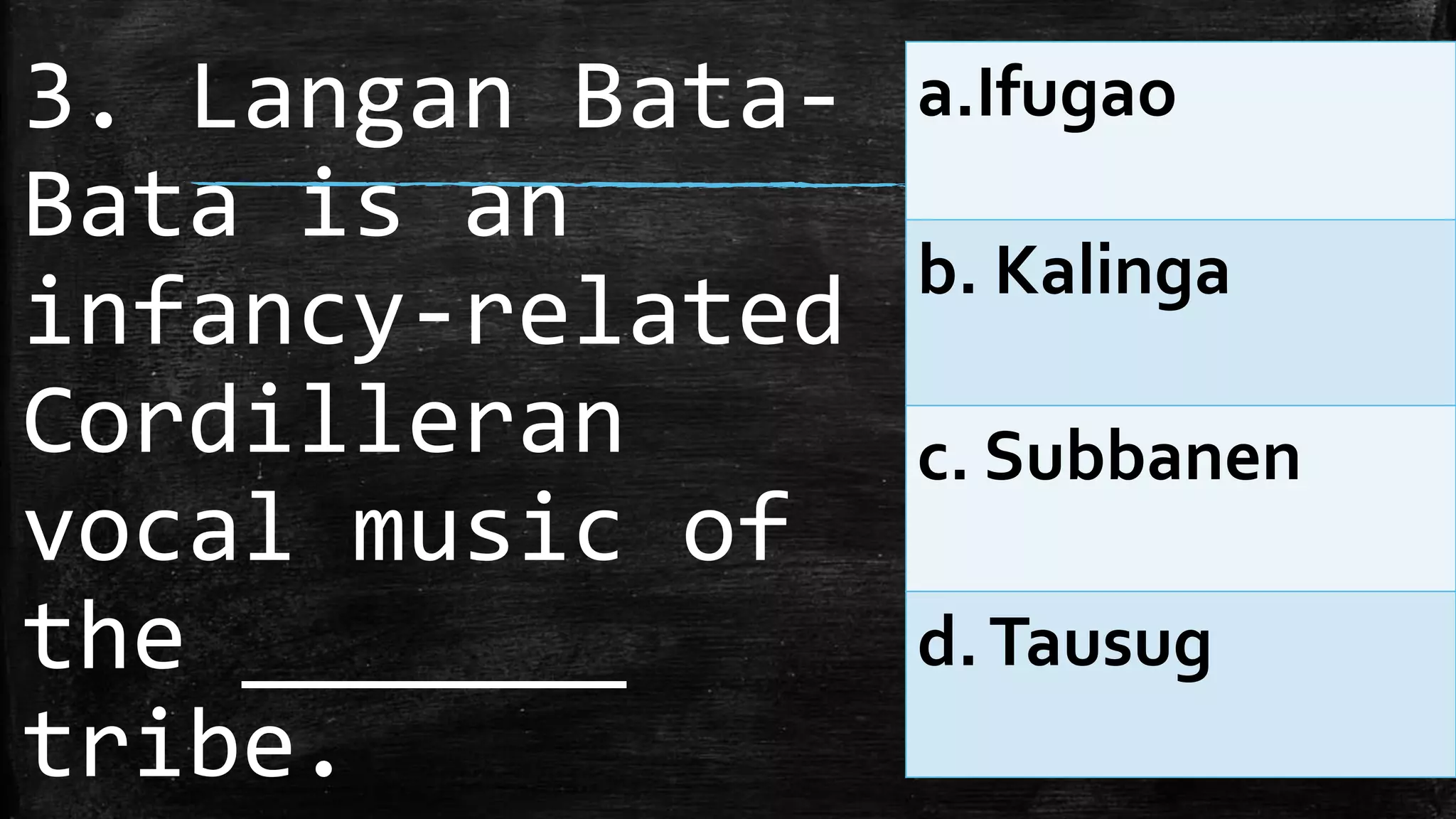 Music Education 7 2nd Quaretr Lesson 3 music of palawan | PPTX