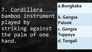 Music Education 7 2nd Quaretr Lesson 3 music of palawan | PPTX