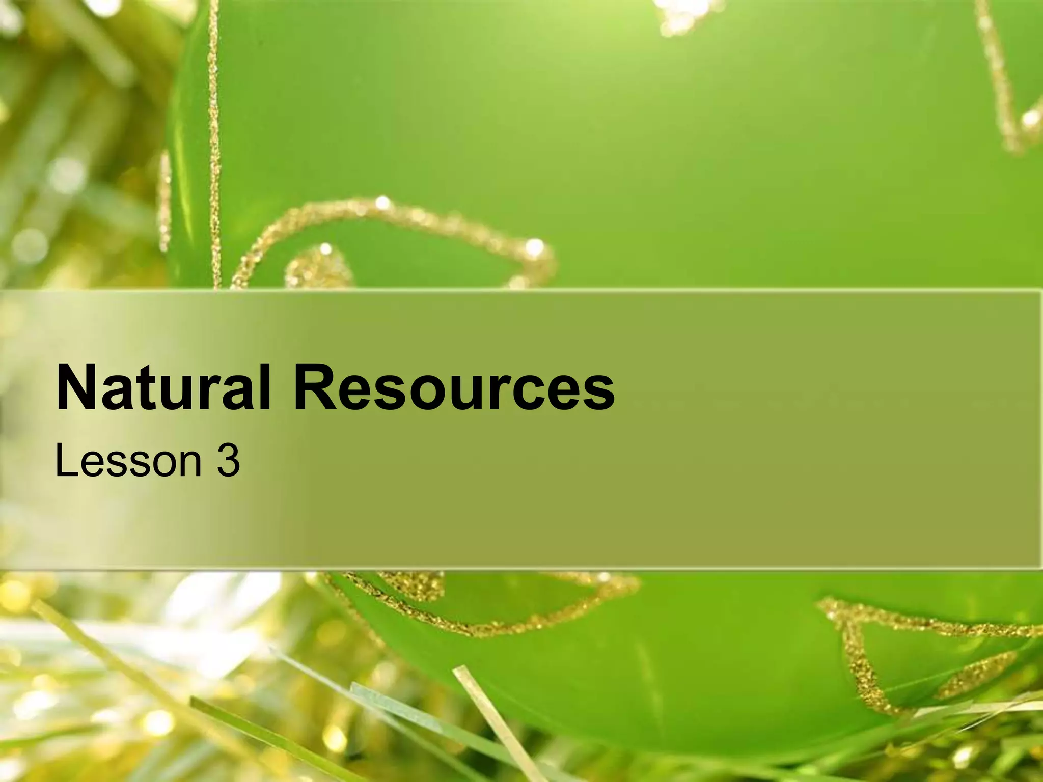 Lesson 3 (natural resources) | PPTX