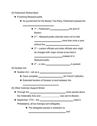 Lesson 3 From Protest to Revolution notes handout | PDF