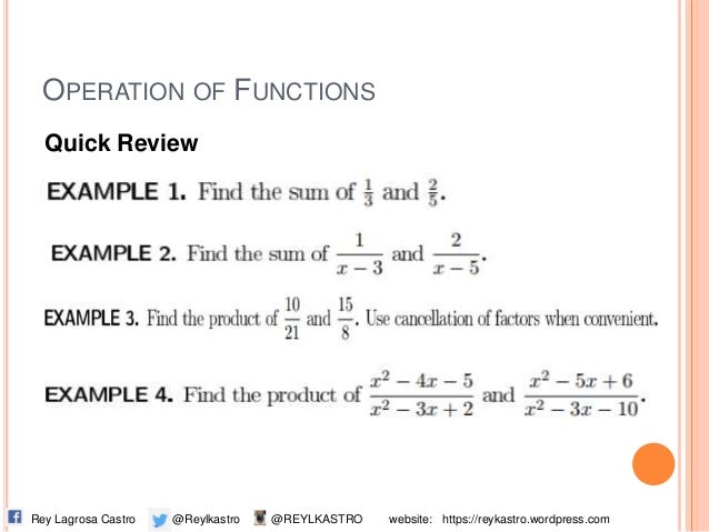 operation of functions