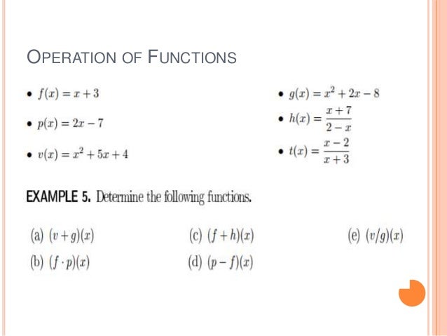 operation of functions