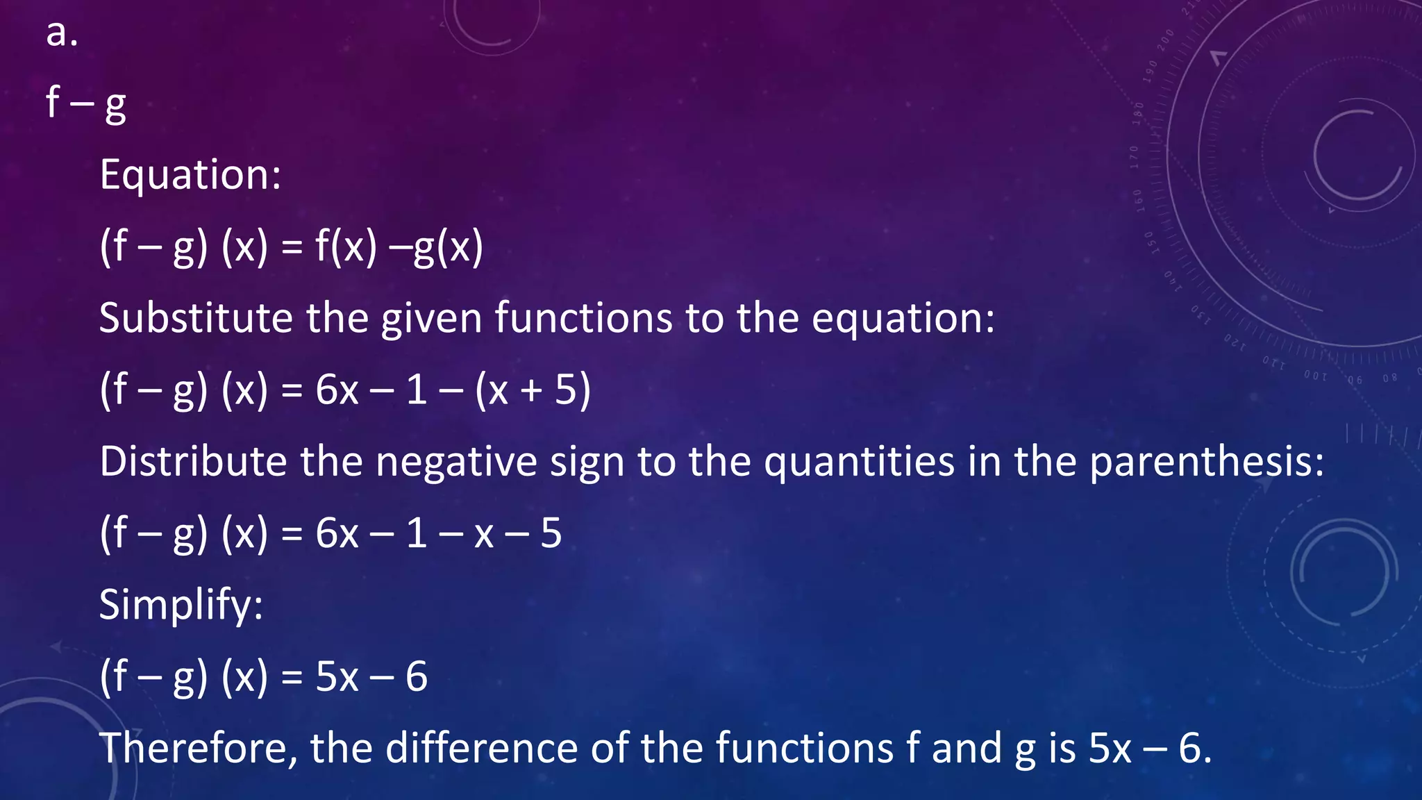 Lesson 3 Operation on Functions | PPTX