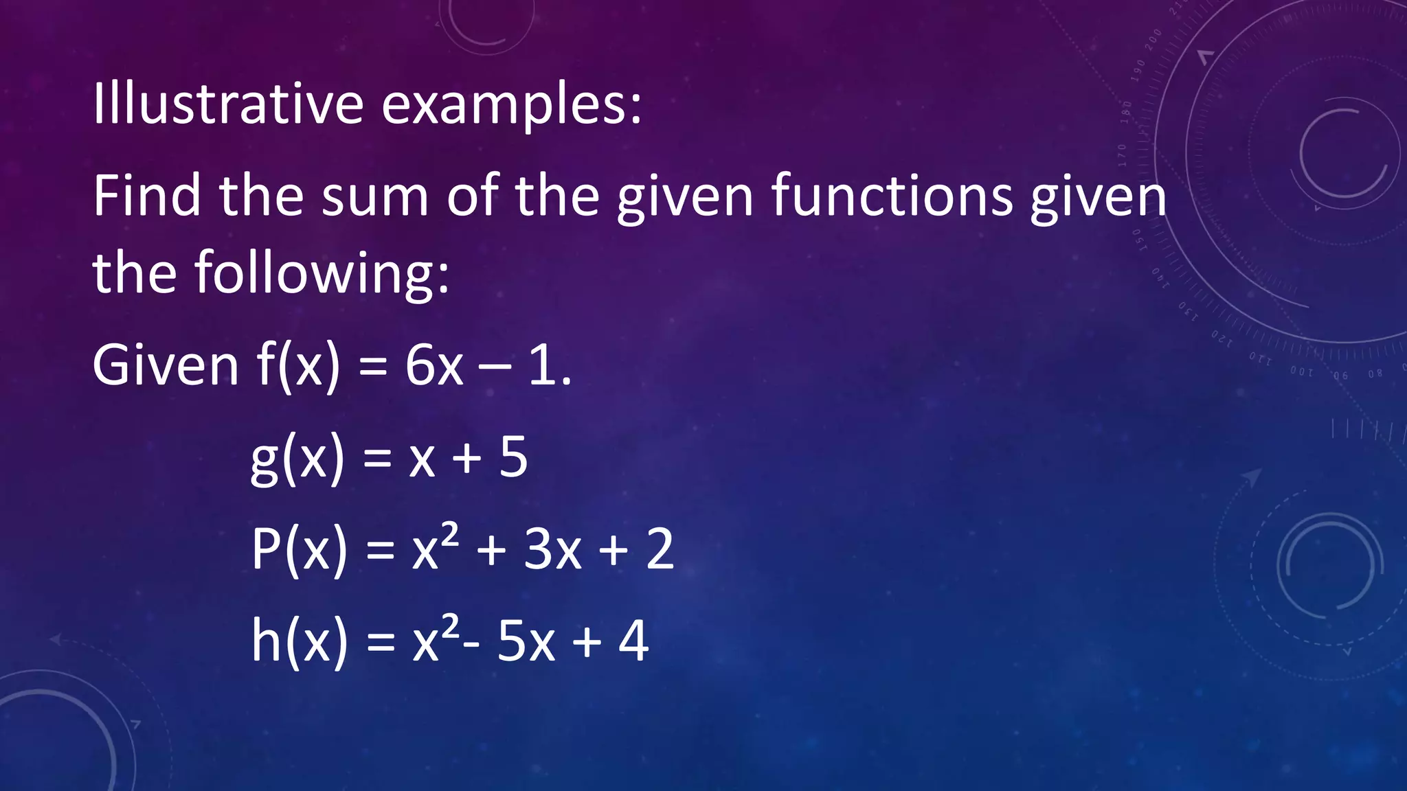 Lesson 3 Operation On Functions | Pptx