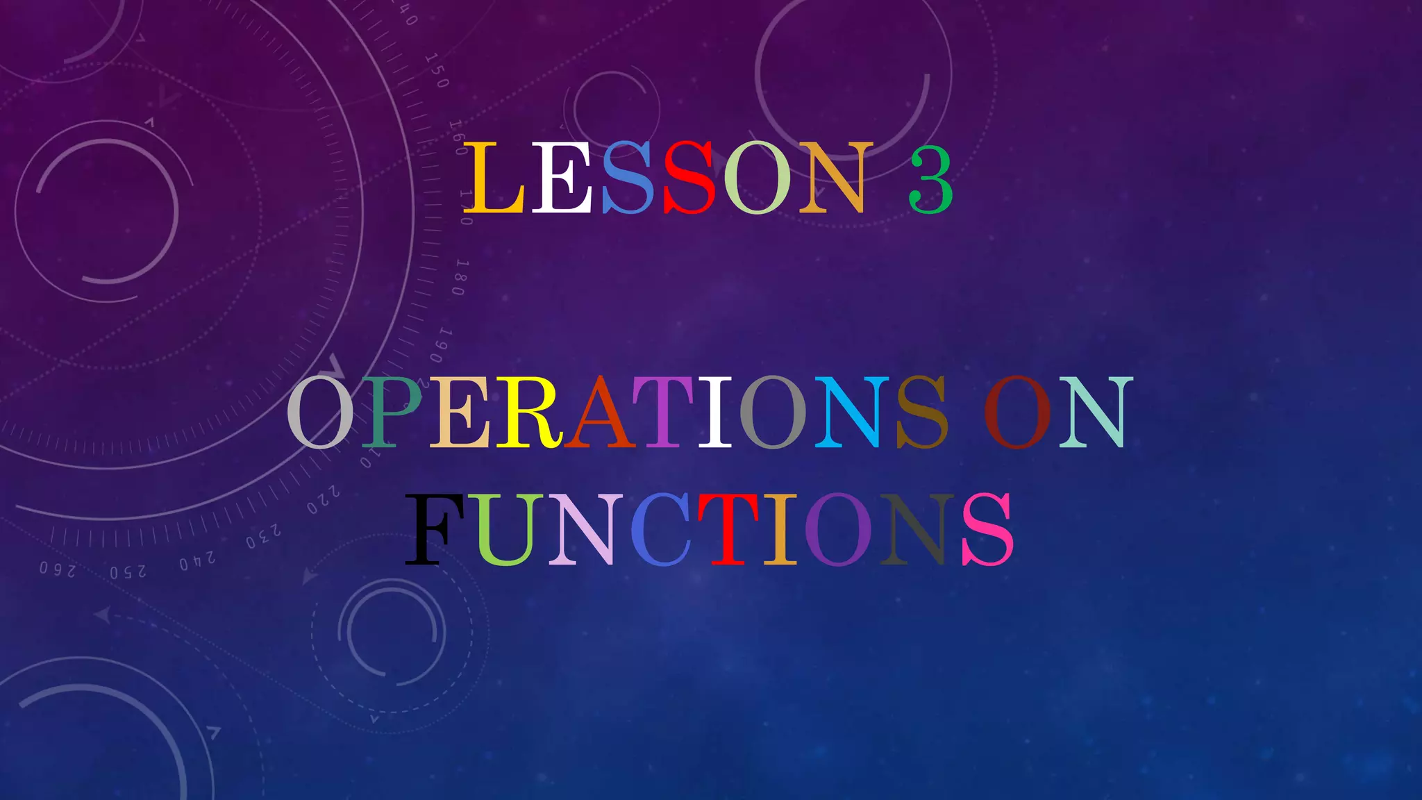 Lesson 3 Operation on Functions | PPT