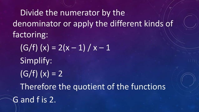Lesson 3 Operation on Functions | PPTX | Chemistry | Science