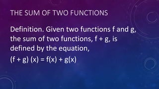 Lesson 3 Operation on Functions | PPTX