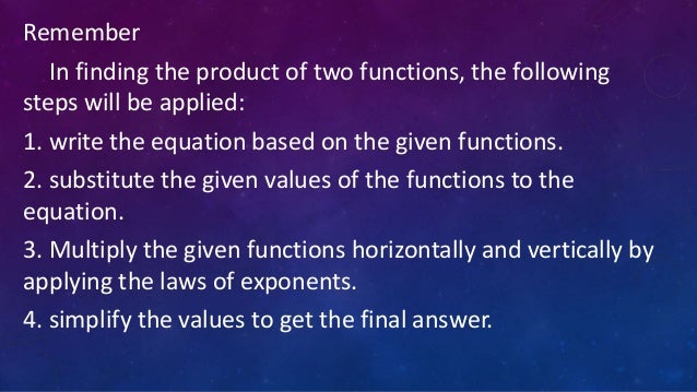 Lesson 3 Operation on Functions