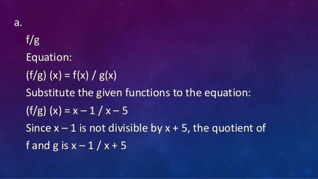 Lesson 3 Operation On Functions