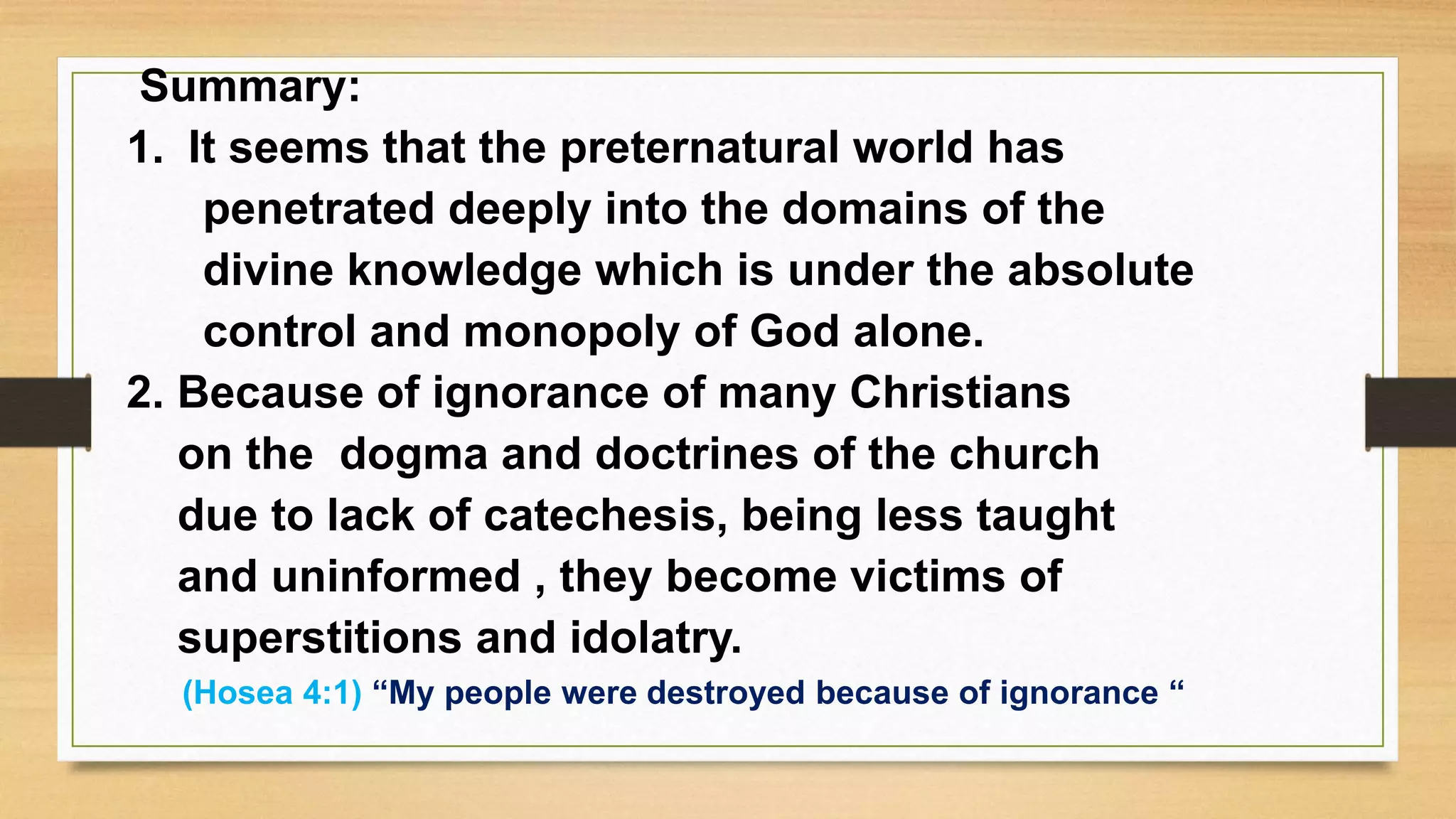 Final Continuation-The Fallacy of Superstition and Idolatry(Spiritual ...