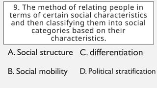 Lesson 3 quiz.pptx in ucsp lesson social political | PPTX