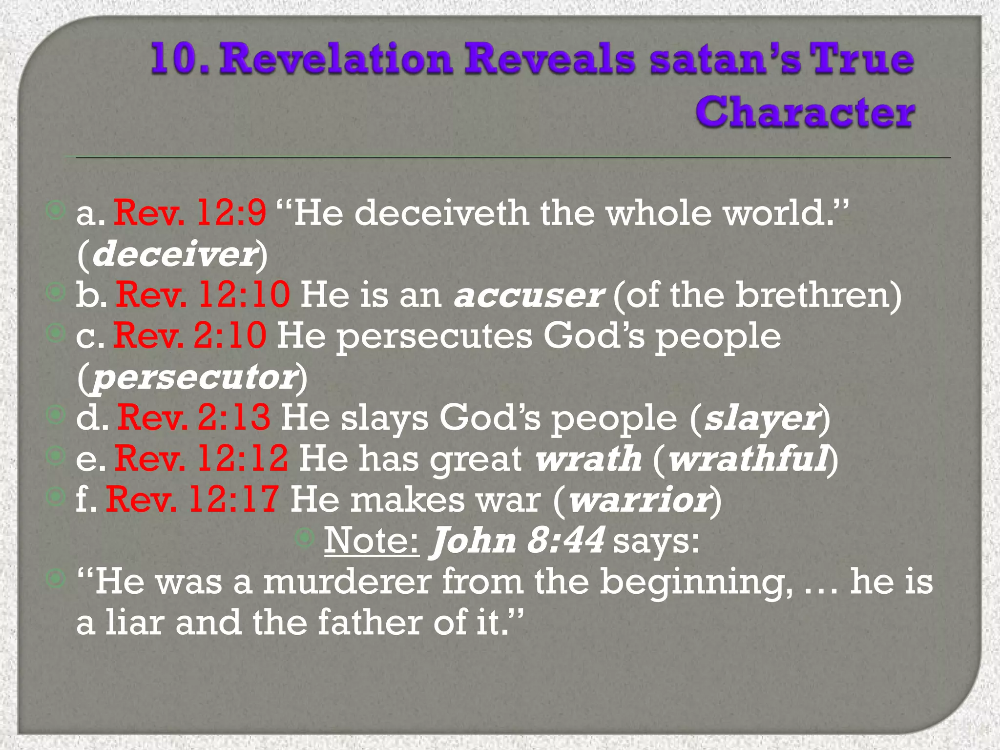 Lesson 3 Revelation Seminars The Villain Of The Drama Of Revelation | PPT