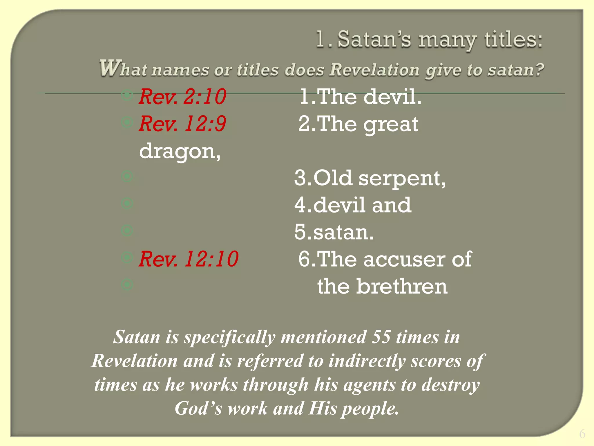 Lesson 3 Revelation Seminars The Villain Of The Drama Of Revelation | PPT