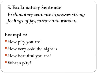 lesson 3 SENTENCE and example of sentences | PPTX