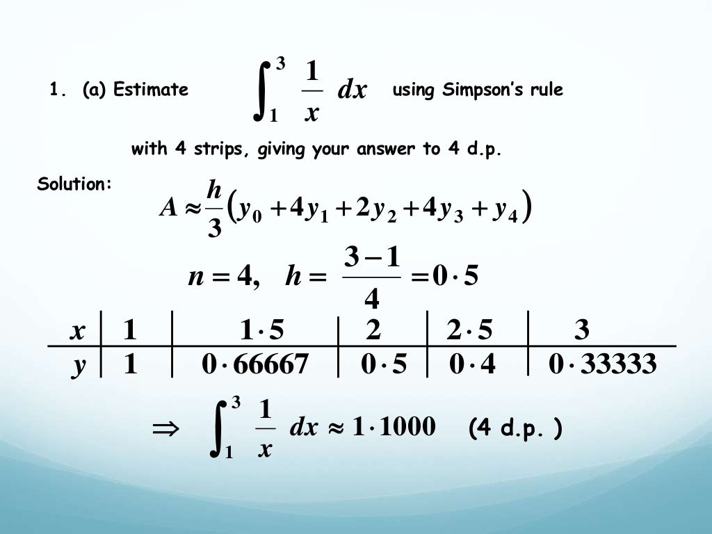 Lesson 3 simpsons rule