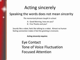 Lesson3 Speaking and Acting Sincerely | PPTX
