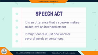 Lesson 3 Speech Act and Communicative Strategy | PDF