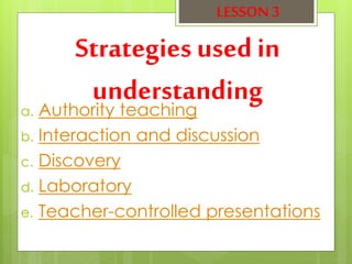Lesson 3 strategies in teaching mathematics | PPTX