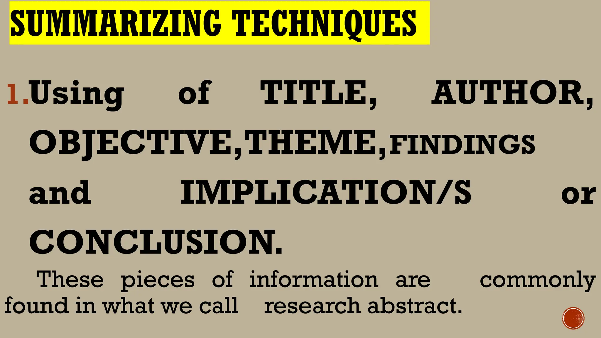 Lesson 3 tells about on Summarizing Techniques.pptx