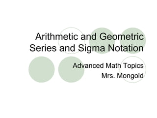 Lesson 3 Sums of Series Notes.ppt gcse tutorial | PPT