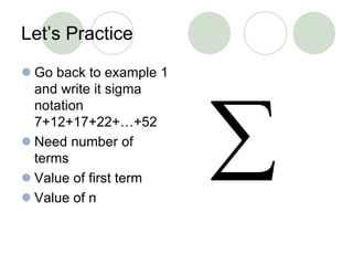 Lesson 3 Sums of Series Notes.ppt gcse tutorial | PPT