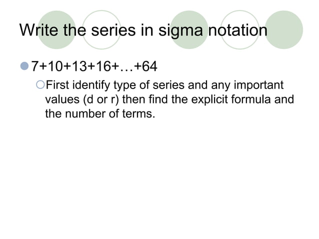 Lesson 3 Sums of Series Notes.ppt gcse tutorial | PPT