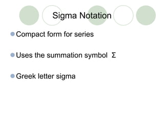 Lesson 3 Sums of Series Notes.ppt gcse tutorial | PPT