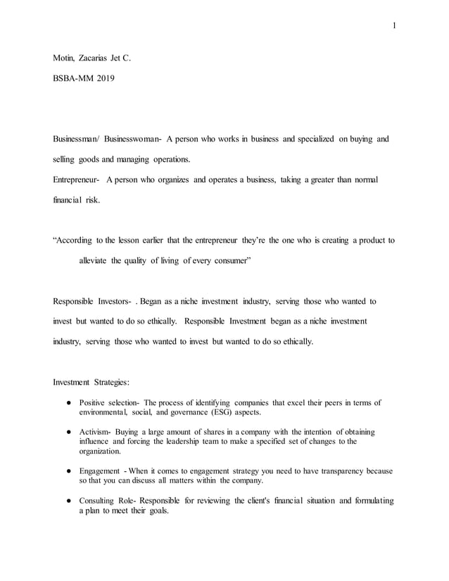 Lesson 3 takeaways motin zj | DOCX