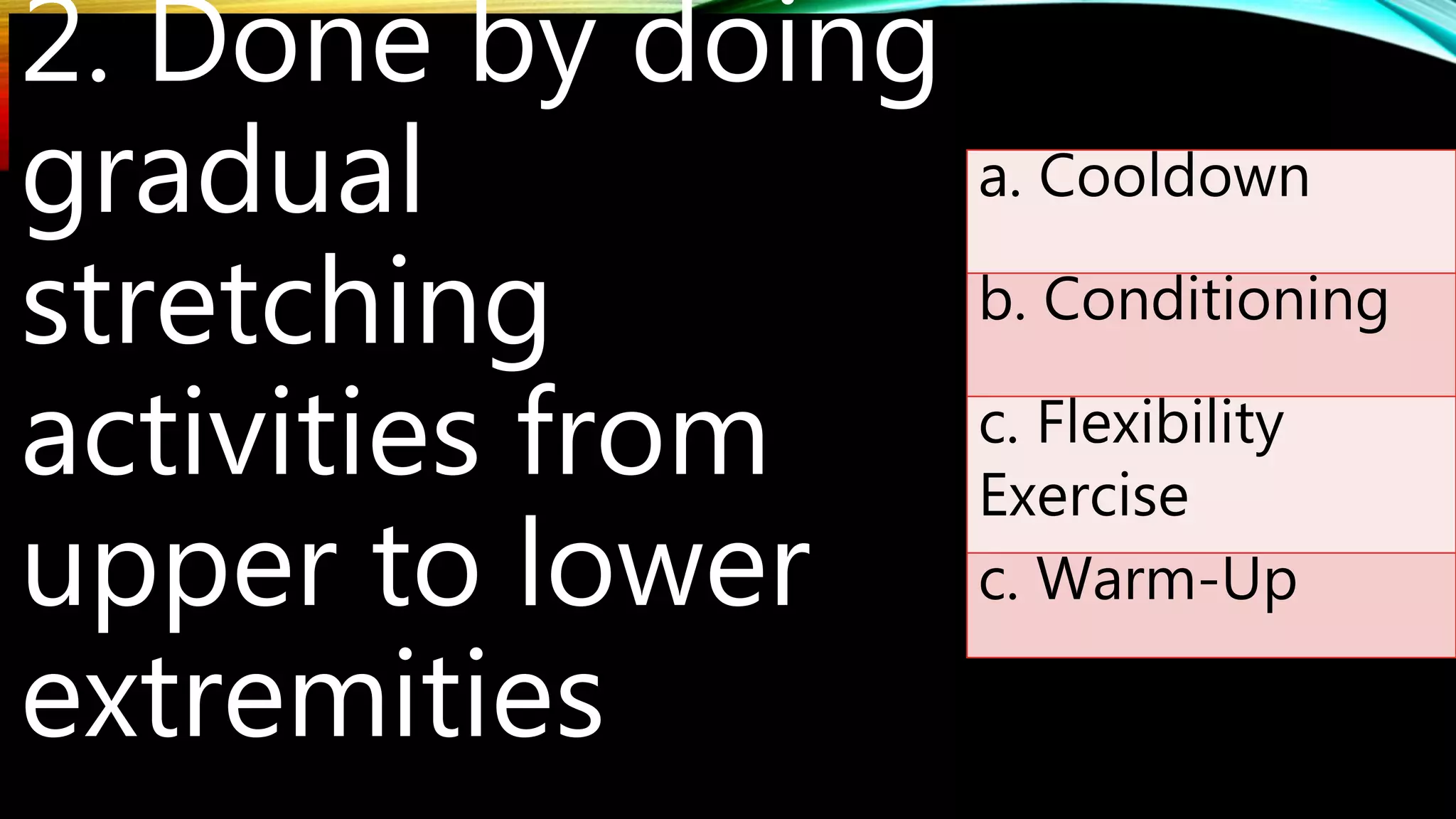 PHYSICAL EDUCATION 7 1ST QUARTER Lesson 3 warm up exercises_individual ...