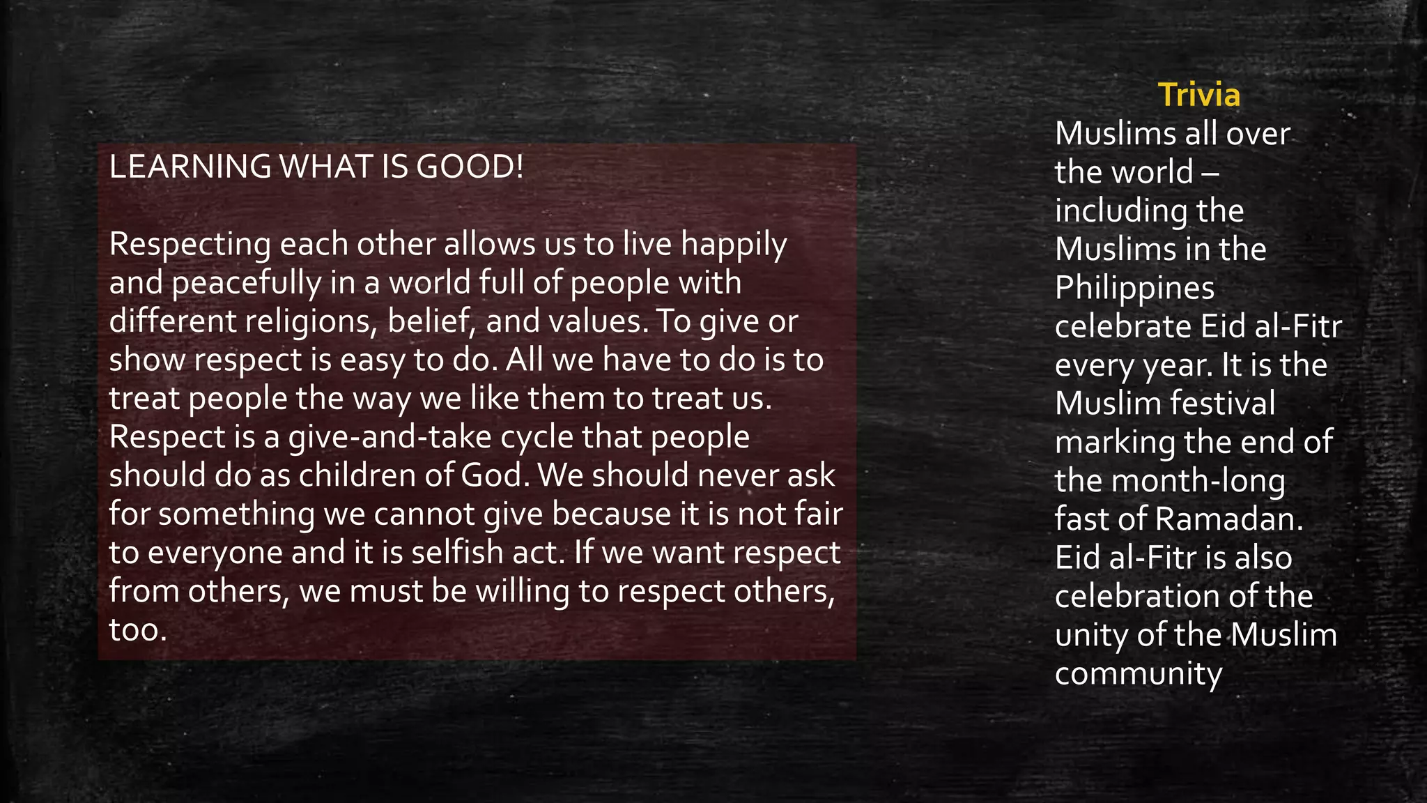 Lesson 3 we respect the beliefs of others | PPTX