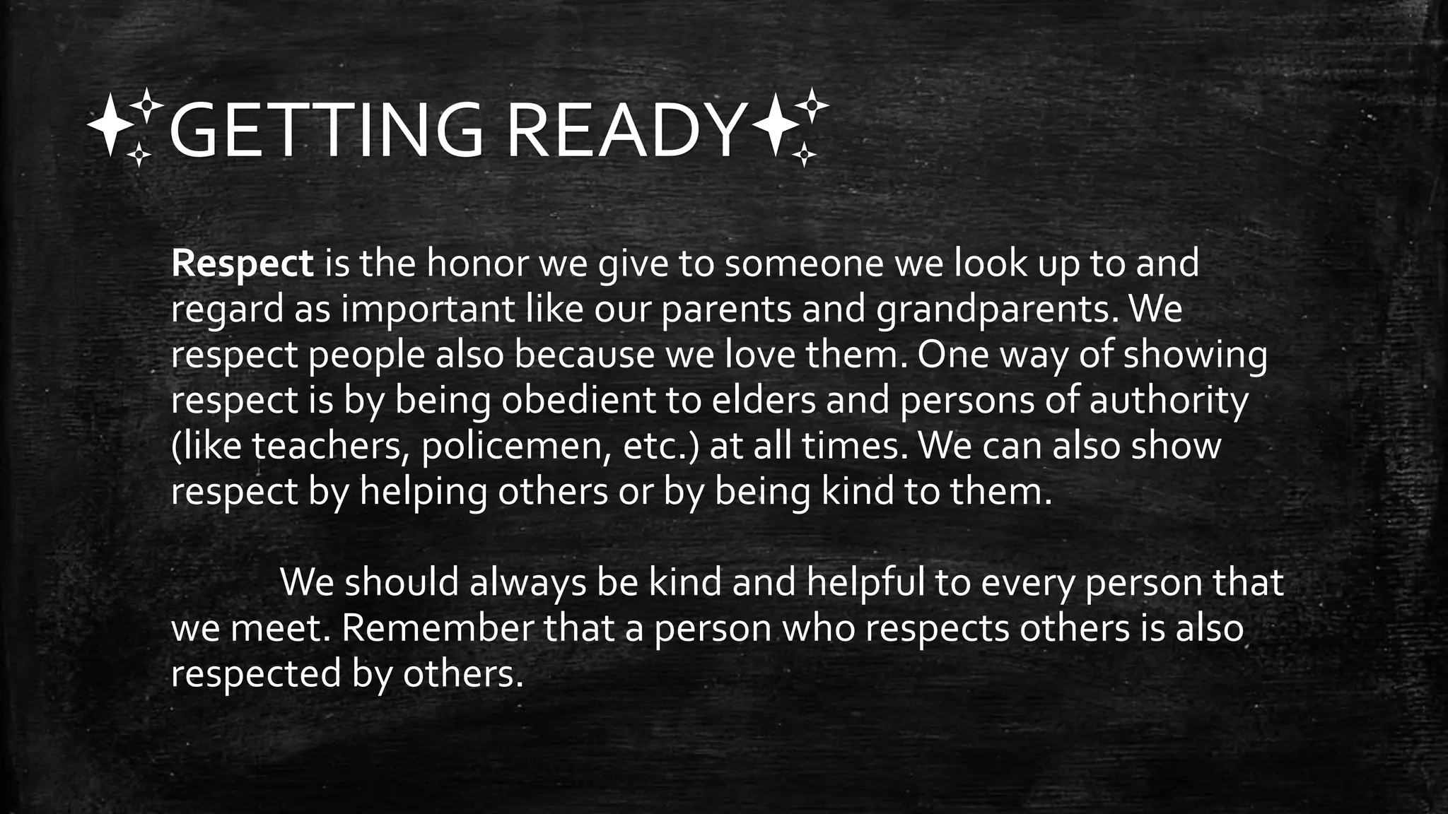 Lesson 3 we show respect for everyone | PPT